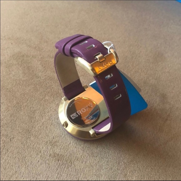 Roxy | Accessories | New In Box Purple Roxy Watch Vintage Leather Band ...